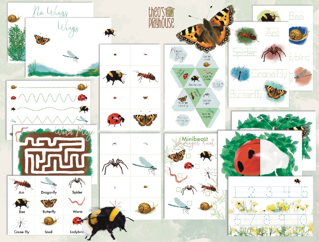Mini Beast Activity & Learning Pack | Digital Download | Montessori ...