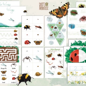 Mini Beast Activity & Learning Pack | Digital Download | Montessori ...