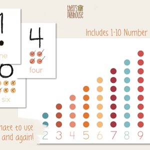 1-10 Neutral Number Cards | Digital Download | Montessori | Early Years ...