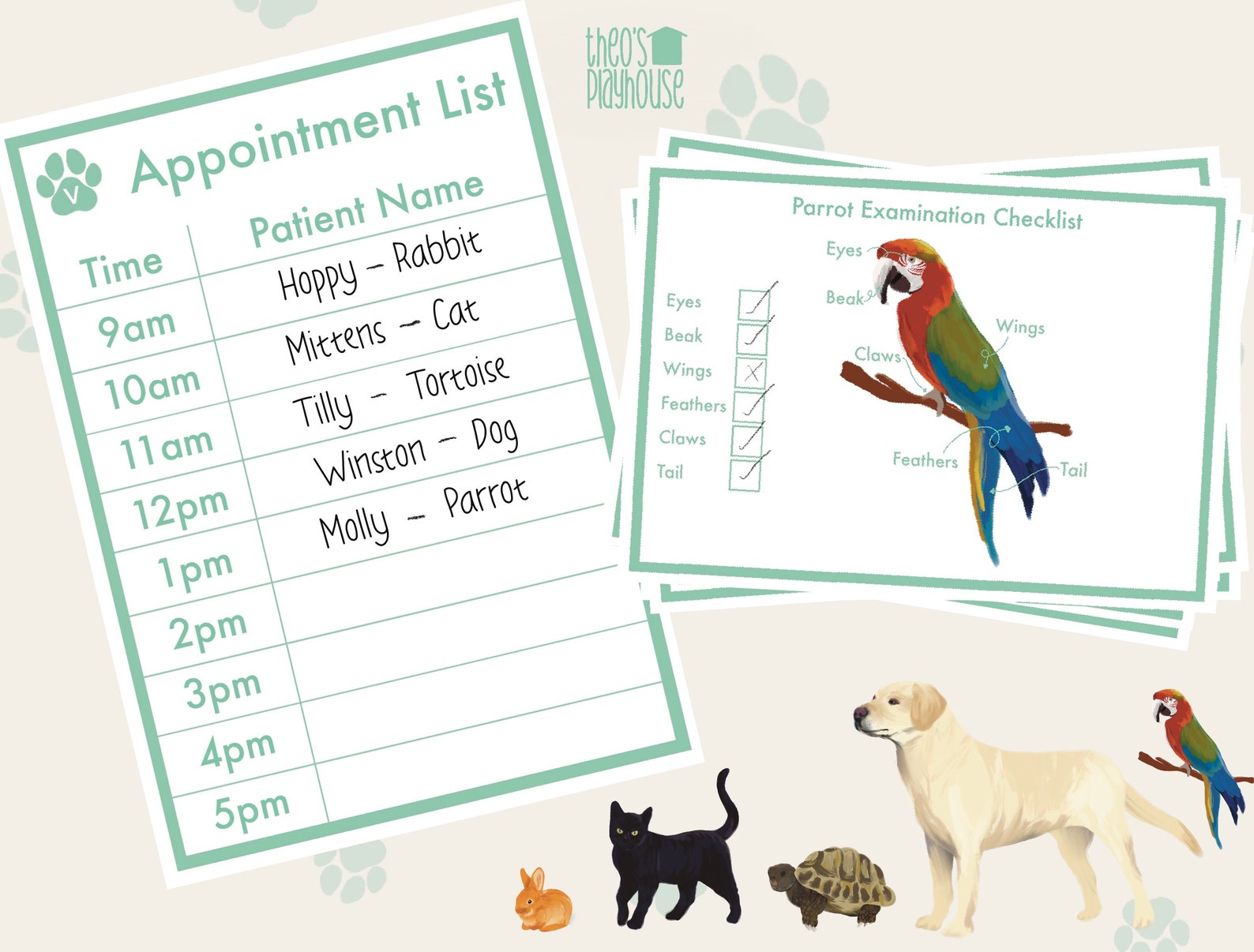 Veterinarian Dramatic Play Pack Digital Download - Etsy
