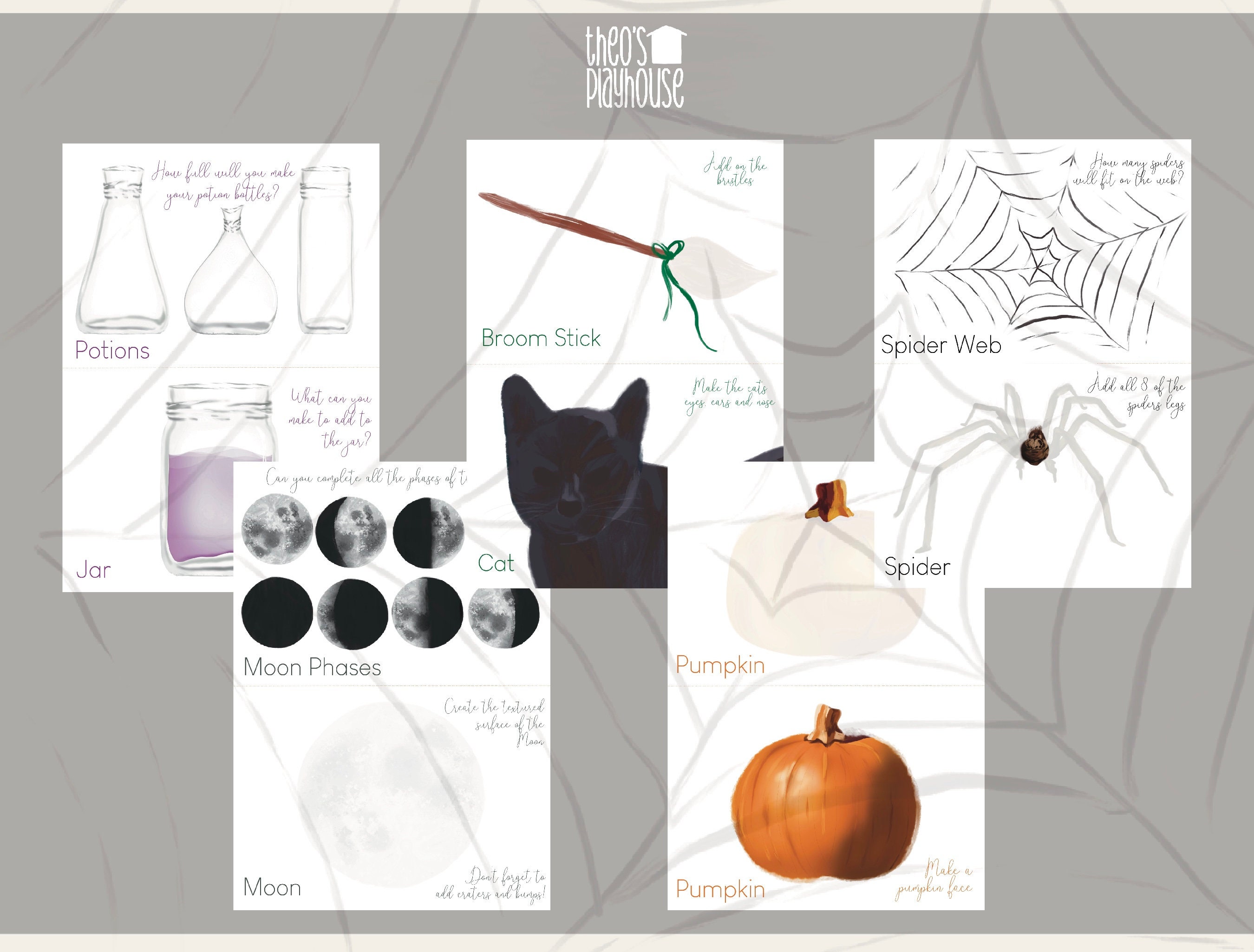 Halloween Playdough/drawing Mats Digital Download - Etsy