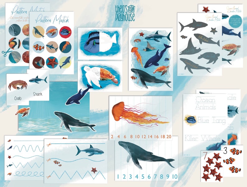 Ocean Animal Activity & Learning Pack Digital Download - Etsy