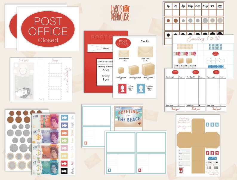 Post Office Dramatic Play Pack Digital Download Montessori - Etsy