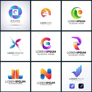 1200 Logo Templates Premium Bundle, Best Current Logo Design Ideas, EPS ...