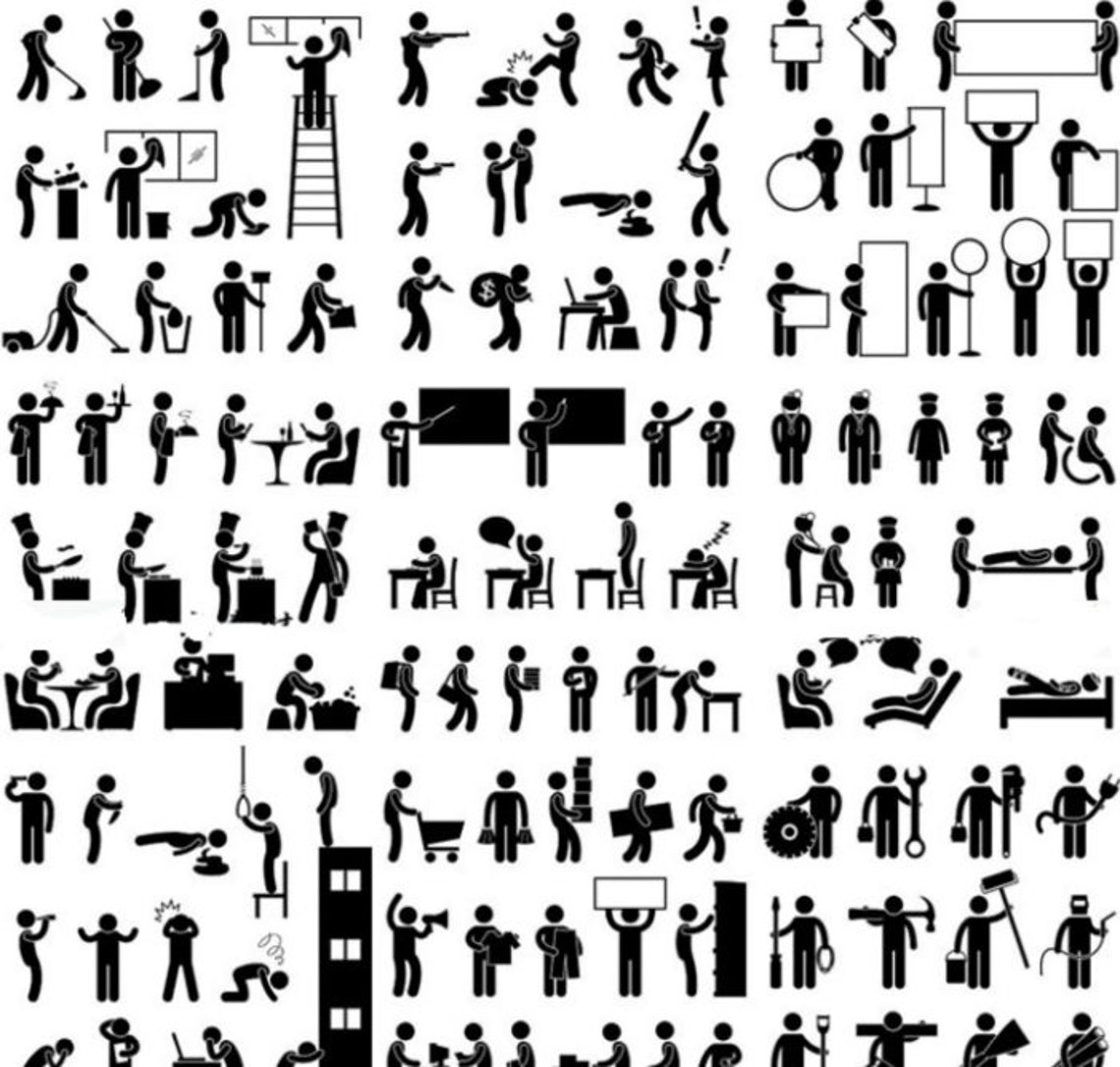 3850 Man Icon Stick Figure Pictogram Collection EPS & JPG, Iconic ...