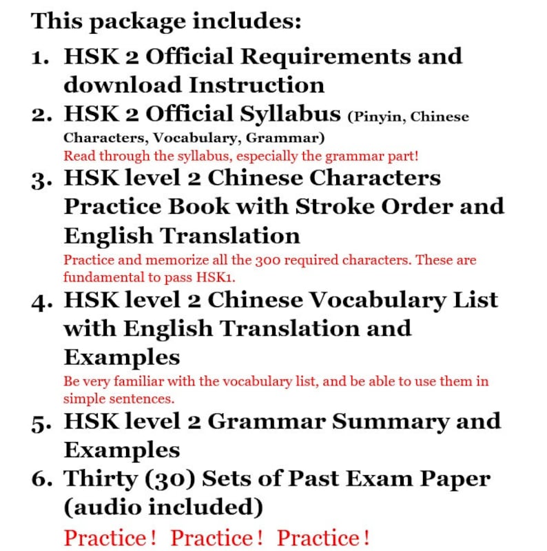 New HSK Level 2 Comprehensive Review With Official Syllabus, Chinese ...