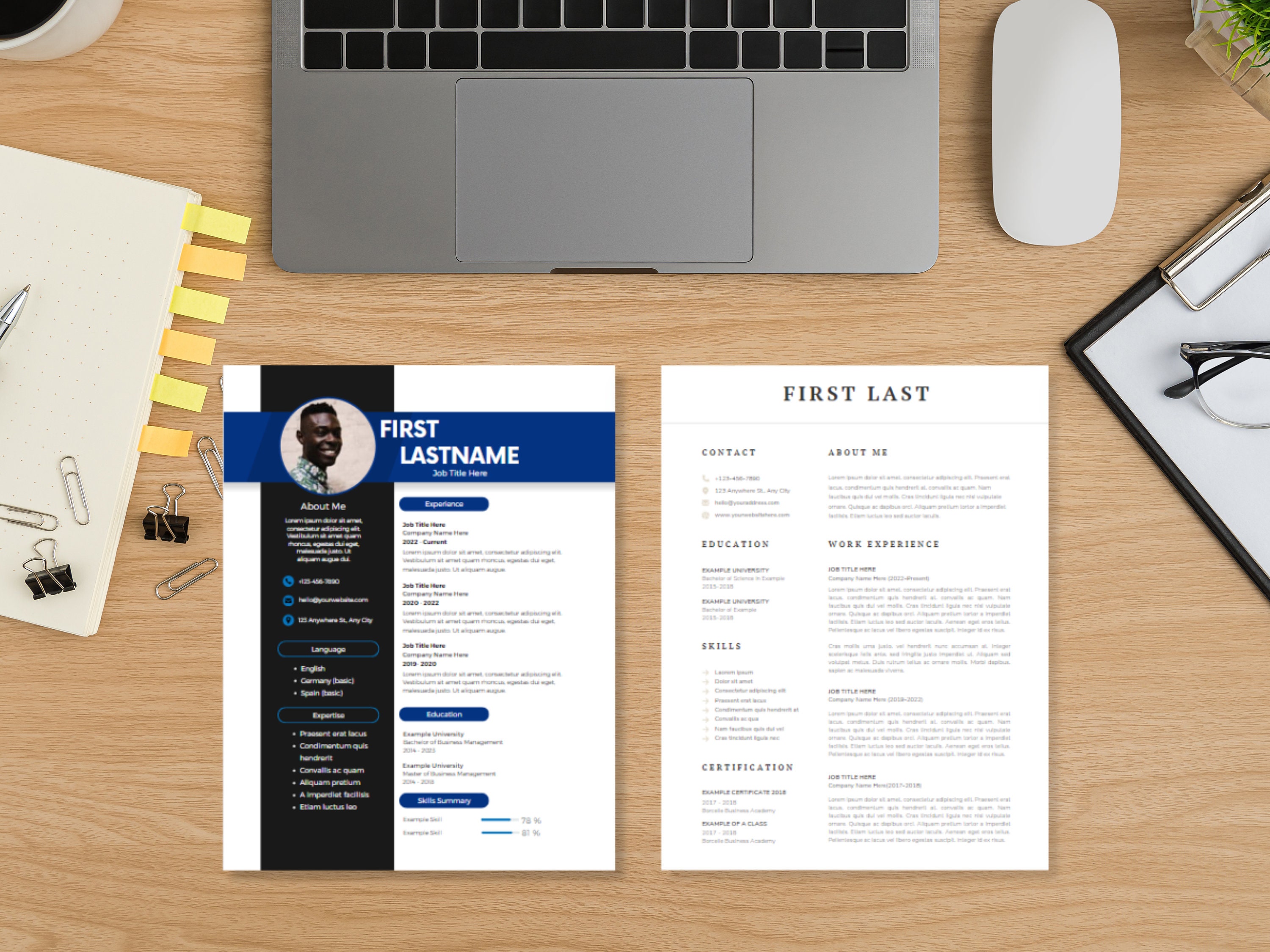 Editable Resume Templates (10 Designed Included) - Etsy