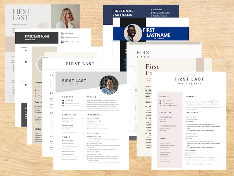 Editable Resume Templates (10 Designed Included) - Etsy