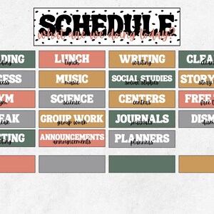 Cute Modern Dalmatian Print Digital Elementary Classroom Decoration Set ...