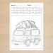 Summer Kids Elementary Color by Number Coloring Pages (set of 4) - Etsy