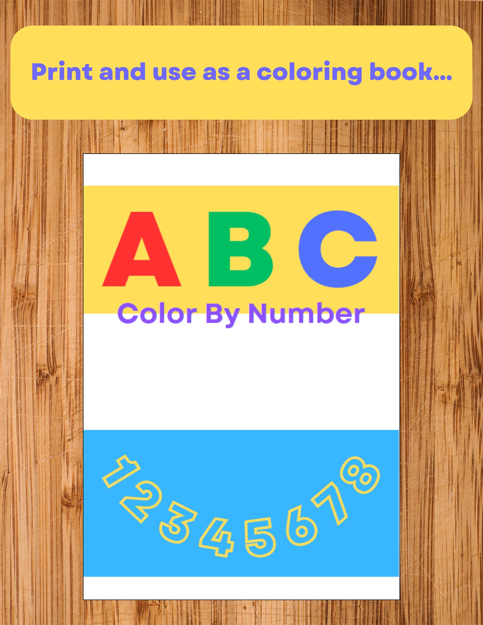 Alphabet Color by Number Coloring Book or Individual Color by Number ...