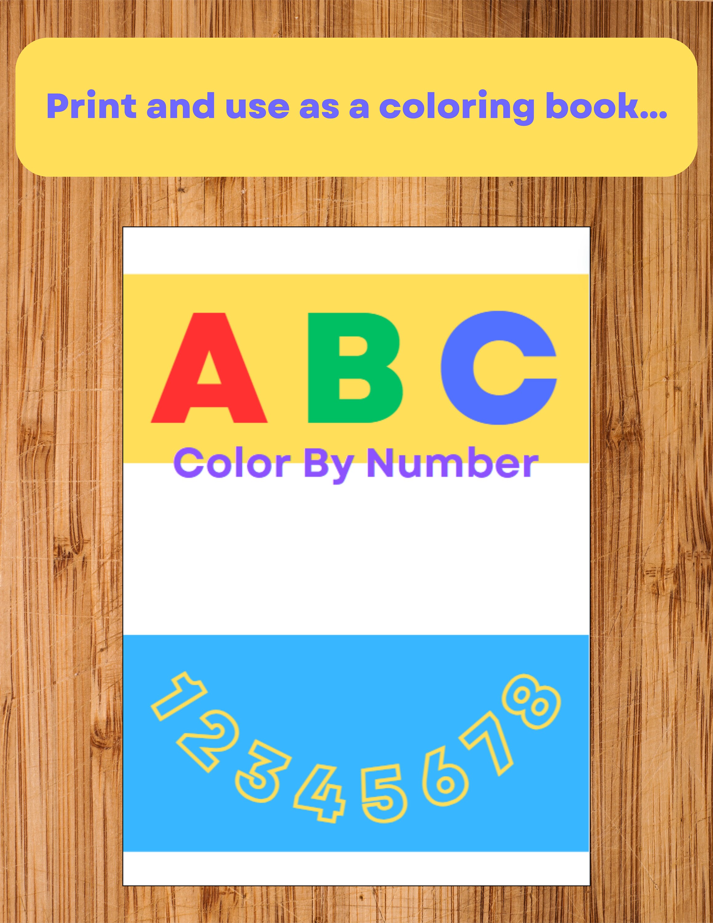 Alphabet Color by Number Coloring Book or Individual Color by Number ...