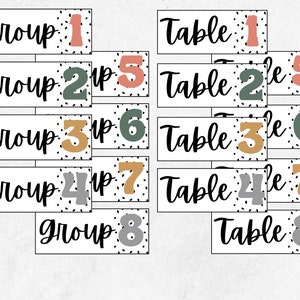 Cute Modern Dalmatian Print Digital Elementary Classroom Decoration Set ...