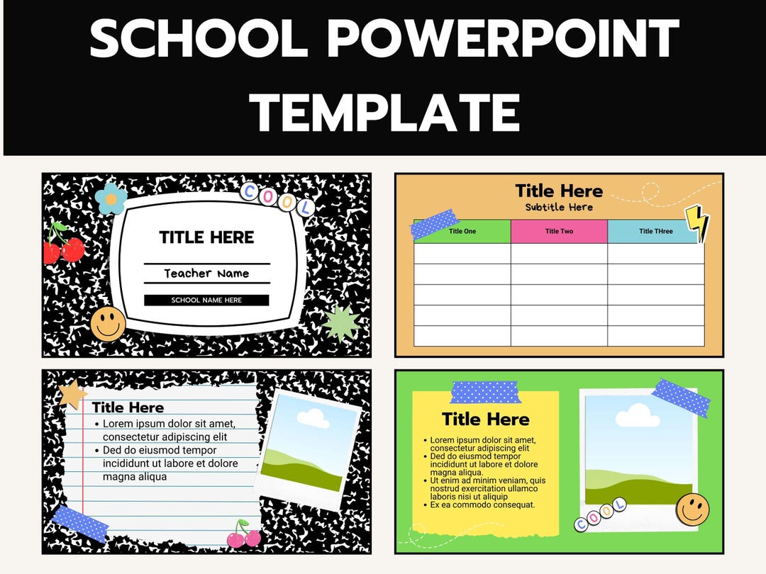 Colorful Elementary School 100% Editable Power Point Template ...