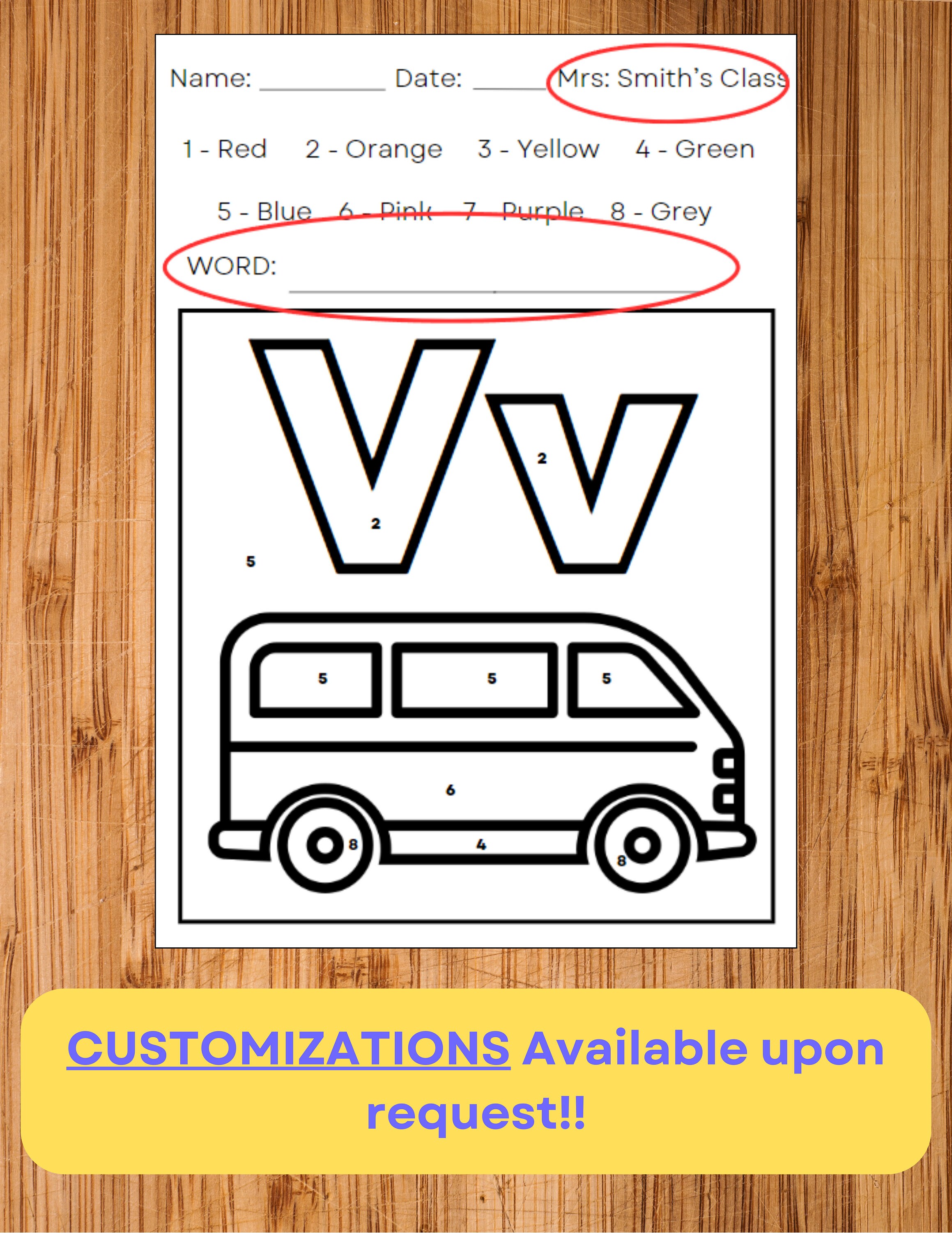 Alphabet Color by Number Coloring Book or Individual Color by Number ...