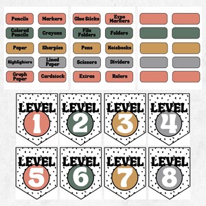 Cute Modern Dalmatian Print Digital Elementary Classroom Decoration Set ...