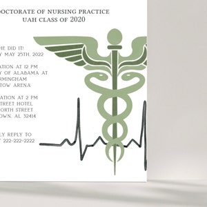 Medical Graduation Invitation | Medical Graduation Party | Editable ...