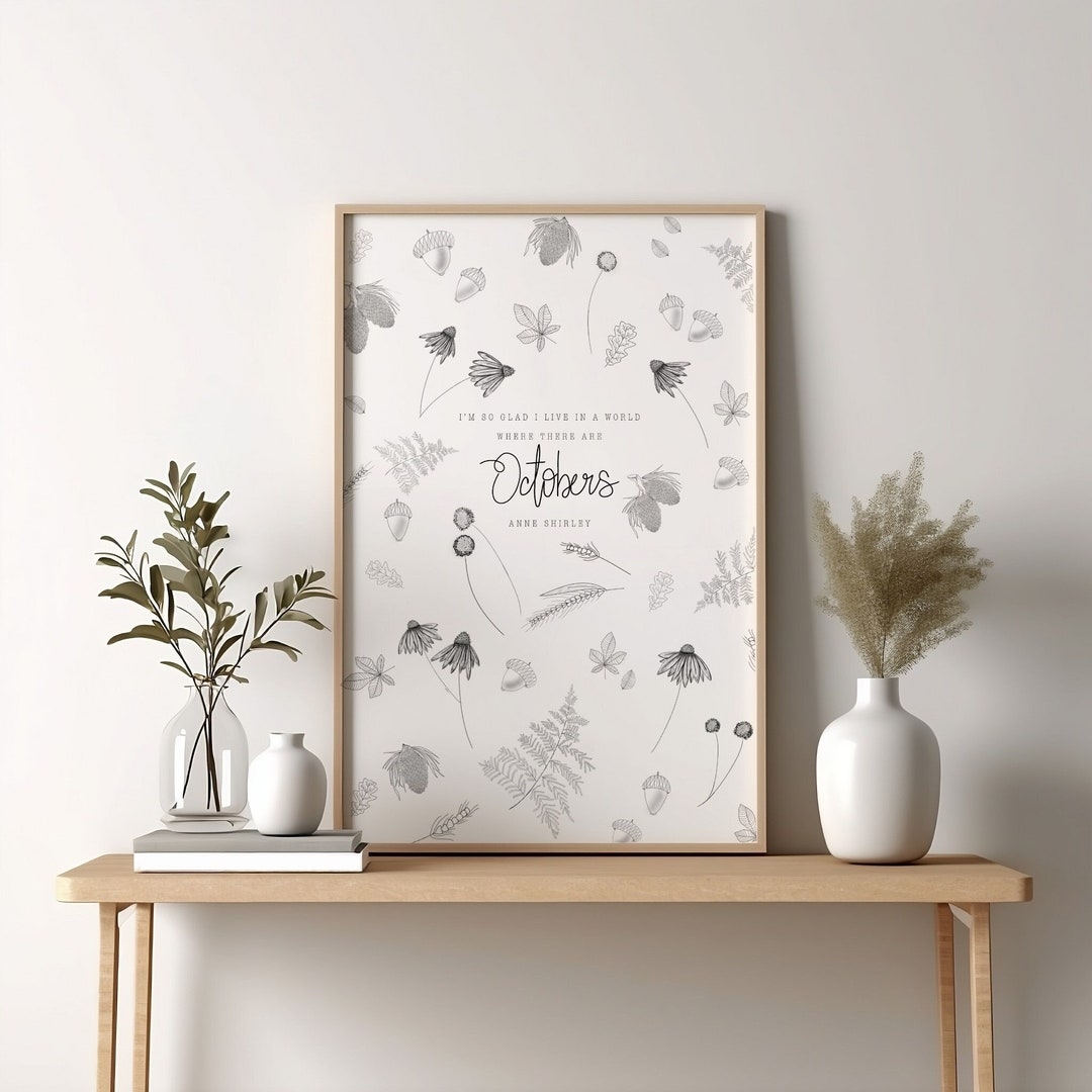 Anne of Green Gables Print Fall Print Im so Glad I Live in a World ...