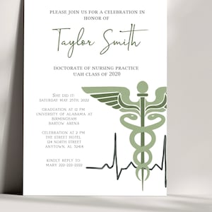 Medical Graduation Invitation | Medical Graduation Party | Editable ...