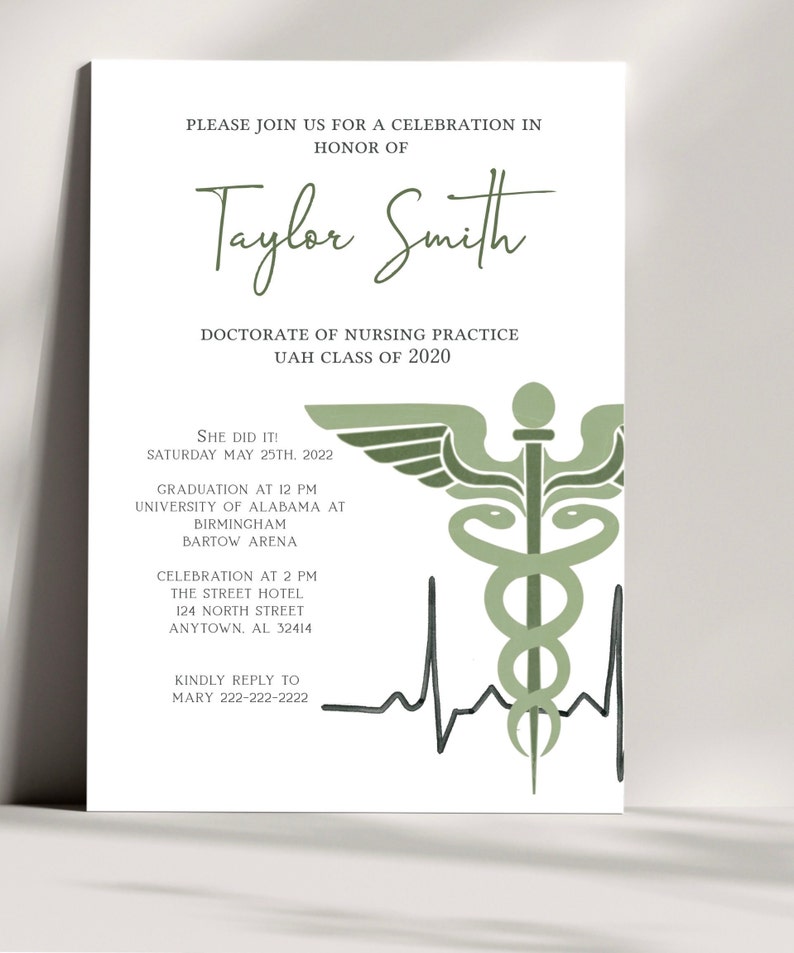 Medical Graduation Invitation | Medical Graduation Party | Editable ...