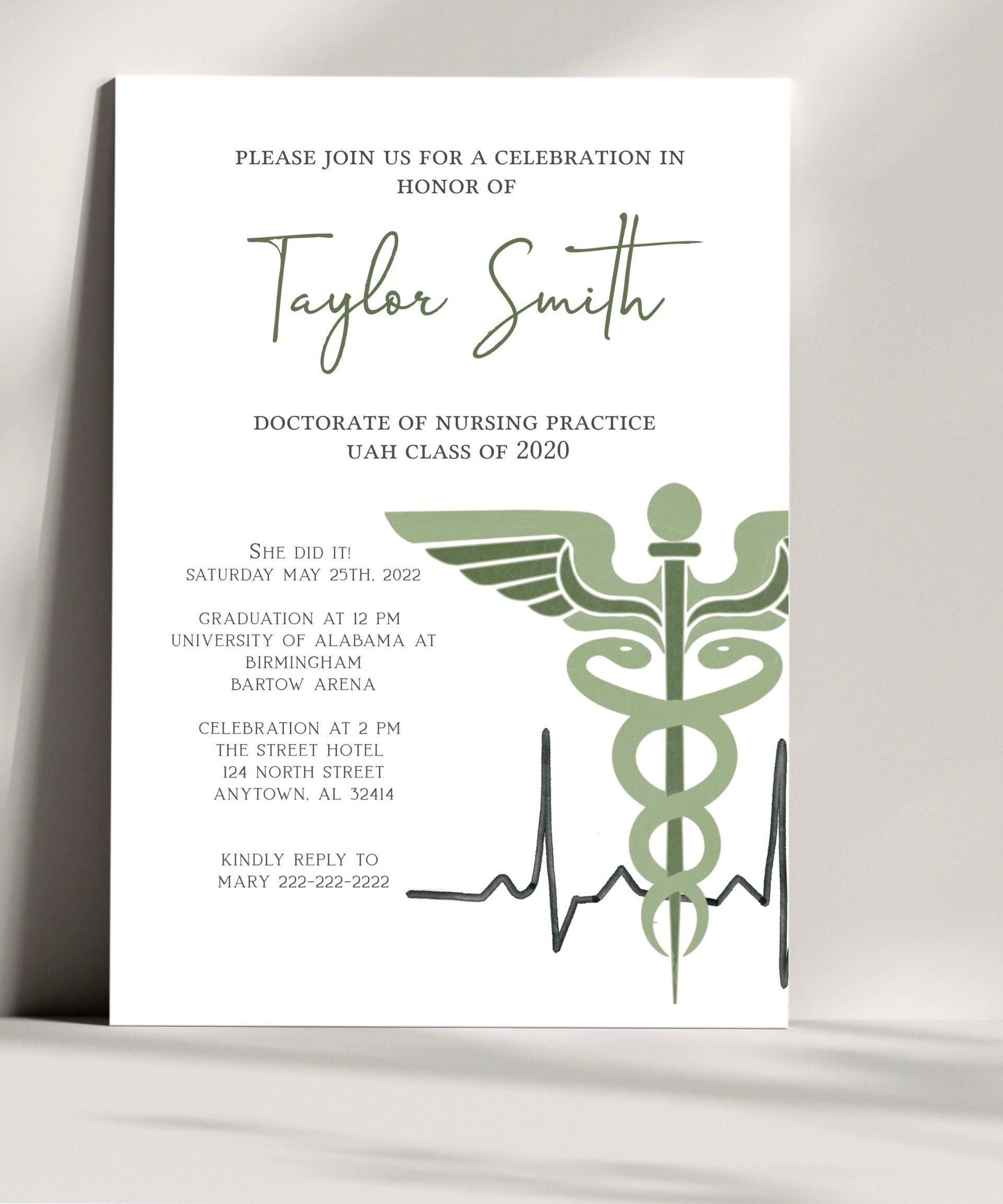 Medical Graduation Invitation | Medical Graduation Party | Editable ...