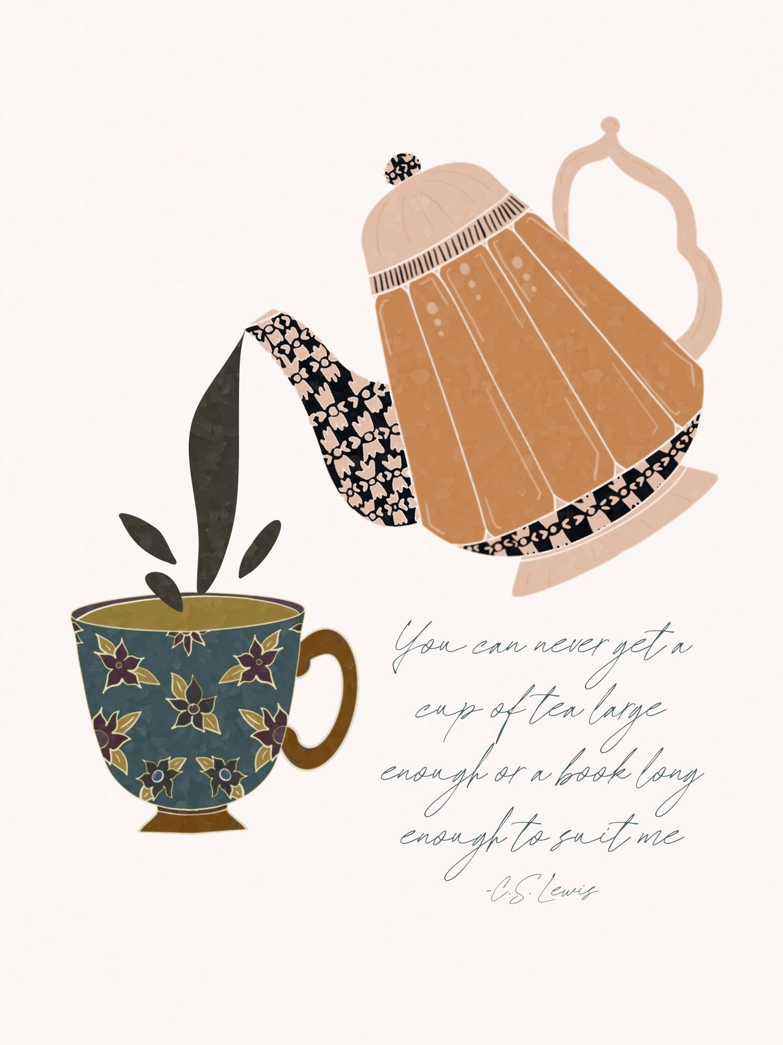 C.S. Lewis Quote Print | C.S. Lewis Tea Quote | Print | Printable Art ...