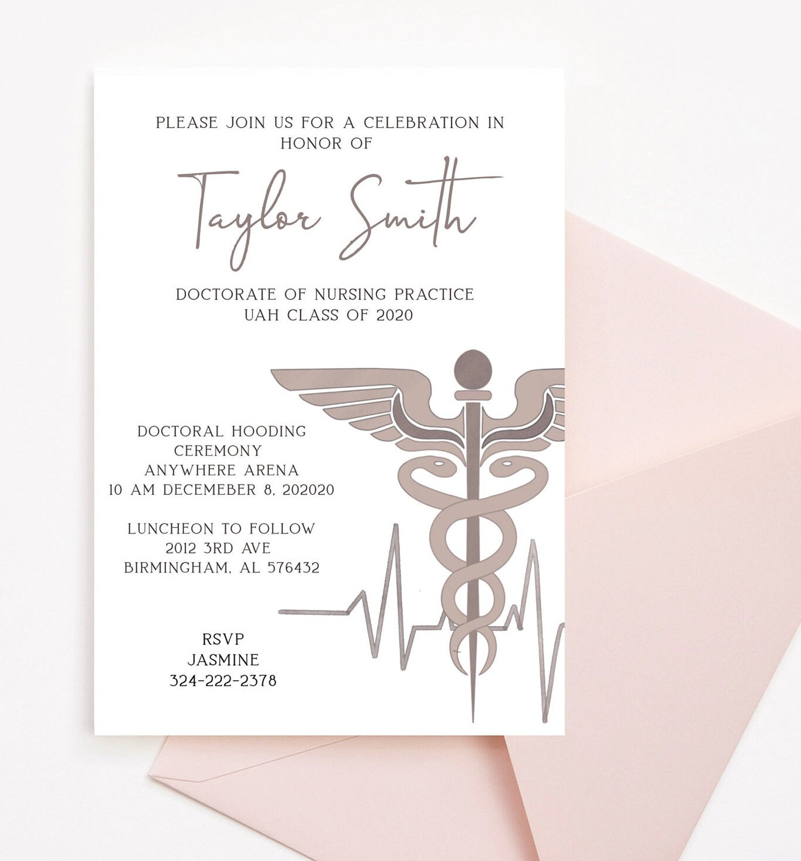 Medical Graduation Invitation | Medical Graduation Party | Editable ...