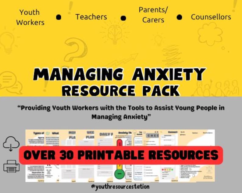 Managing Anxiety Resource Pack -youth Work - Positive Mental Health ...