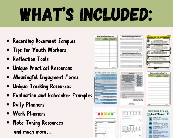 Youth Work Survival Pack - Youth Work Resources - Volunteers - Staff ...