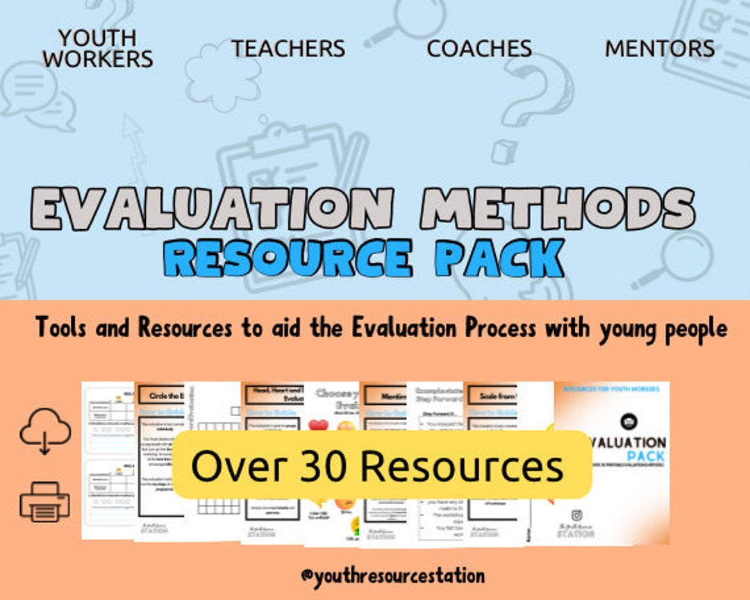 Evaluation Pack Over 30 Printable Evaluations Resources for Youth ...