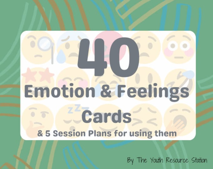 Emotion and Feelings Cards Wellbeing Tools Youth Work Resources Emotion ...