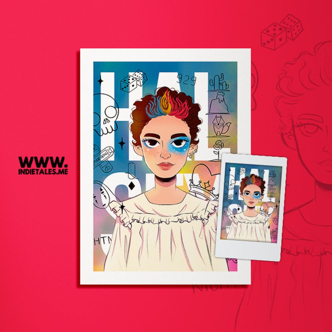 Halsey Illustration | Art Print | Polaroid | Fujifilm Print Film - Etsy