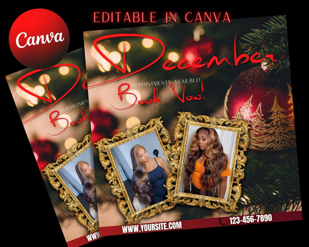 DIY December Appointments Available Hair Flyer Beauty Social - Etsy