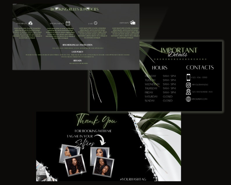 Luxury Black Acuity Scheduling Template DIY Acuity Booking - Etsy