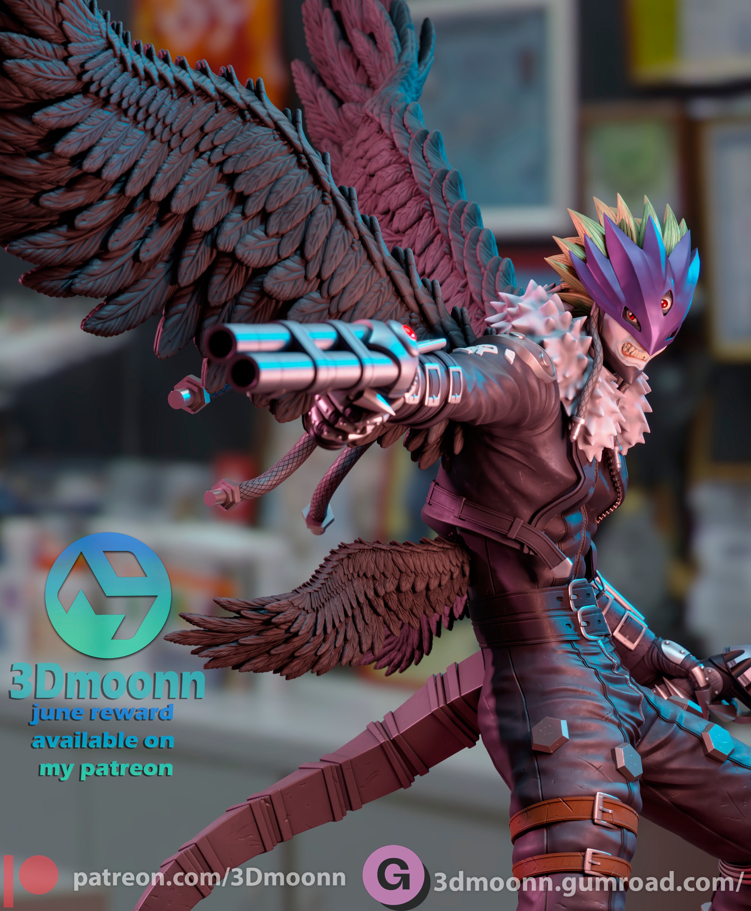 Anime Demon Digital Marksman Figure - Etsy