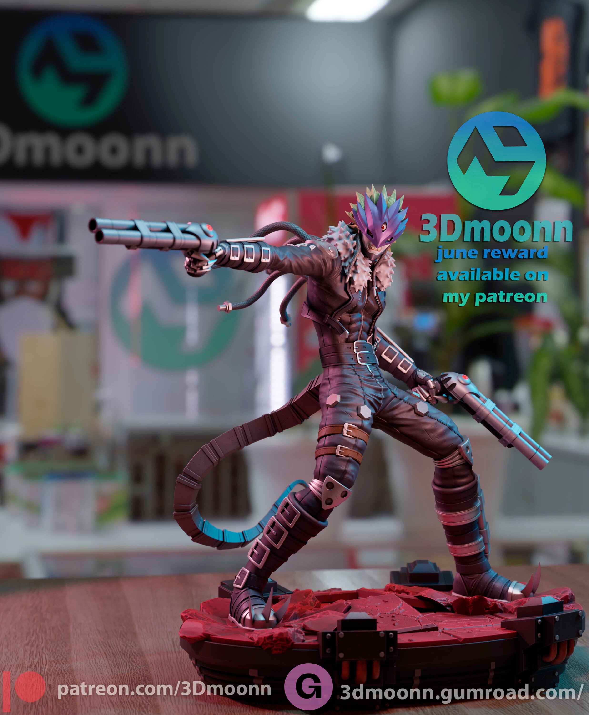 Anime Demon Digital Marksman Figure - Etsy