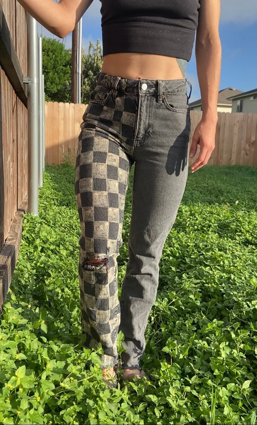 Checkered Pacsun Jeans - Etsy