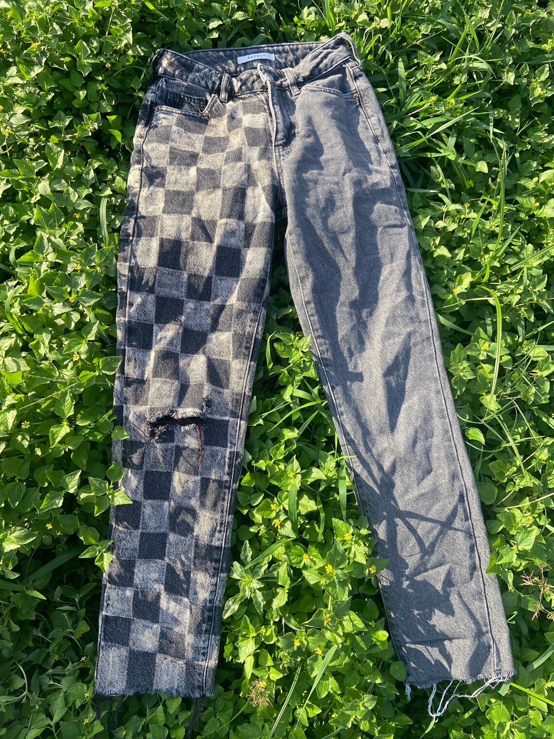 Checkered Pacsun Jeans - Etsy