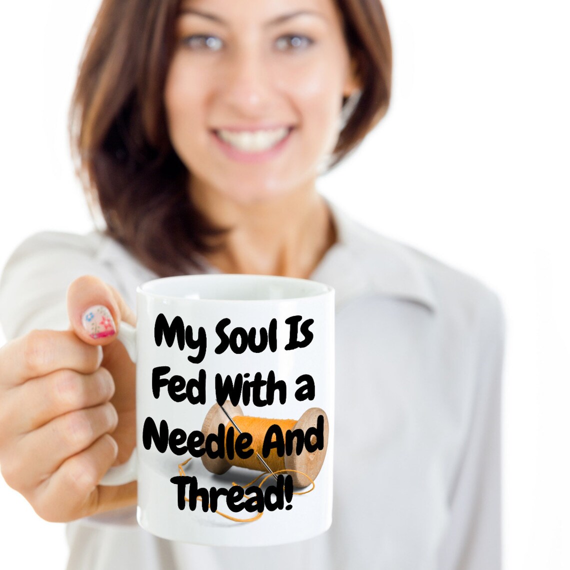 My Soul is Fed With a Needle and Thread! Gift for Her, Gift for Him ...