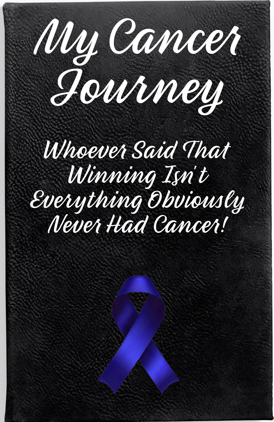 Black Cancer Journal With Dark Blue Ribbon for Colon Cancer ...