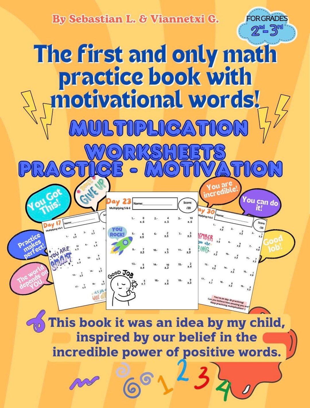 Only Workbook With Motivational Words, Worksheets Multiplication for ...