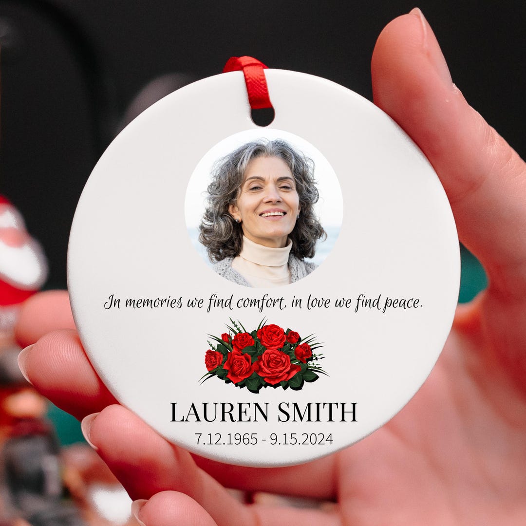 Custom Memorial Ornament, Personalized in Loving Memory Christmas ...