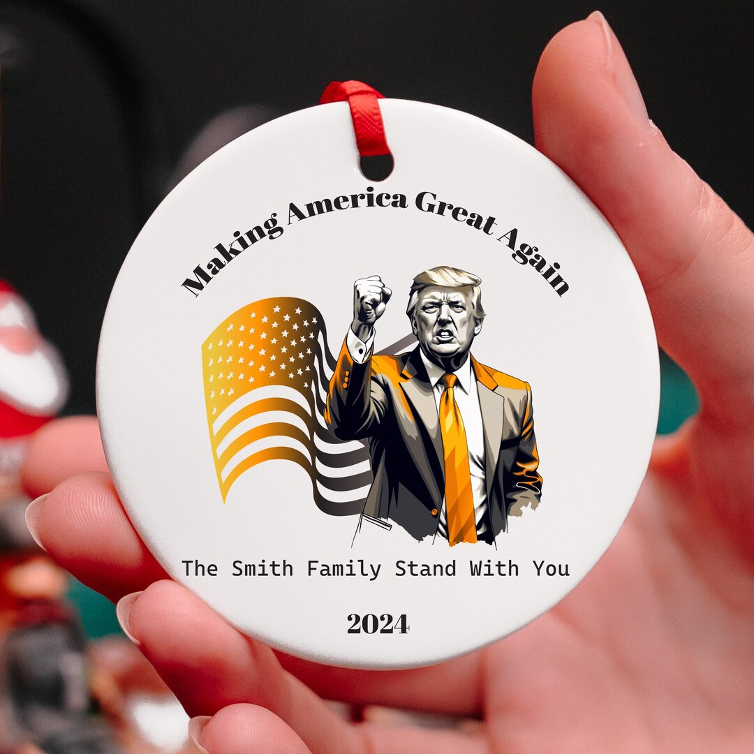 President Donald Trump Ornament, Trump Family Supporter Gift, Election ...