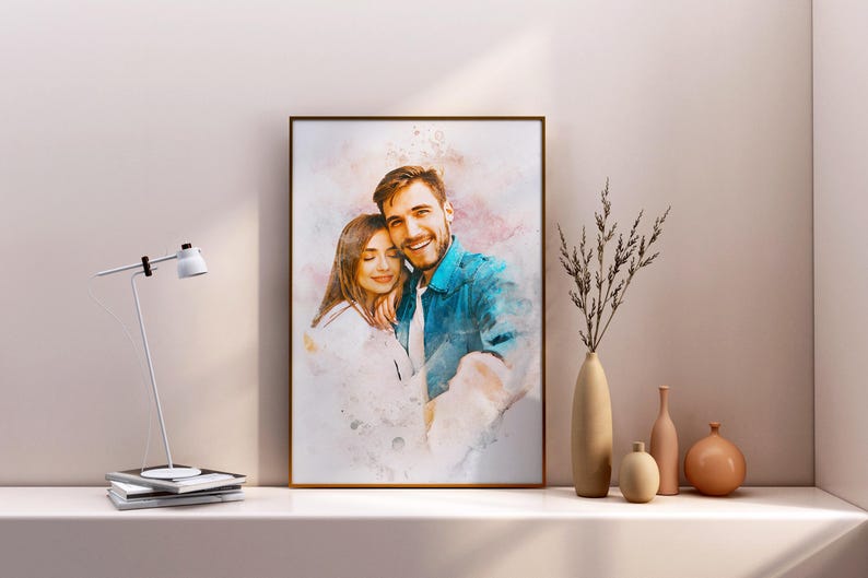 Customized Watercolor Painting, Custom Photo Art, Watercolor Portrait ...