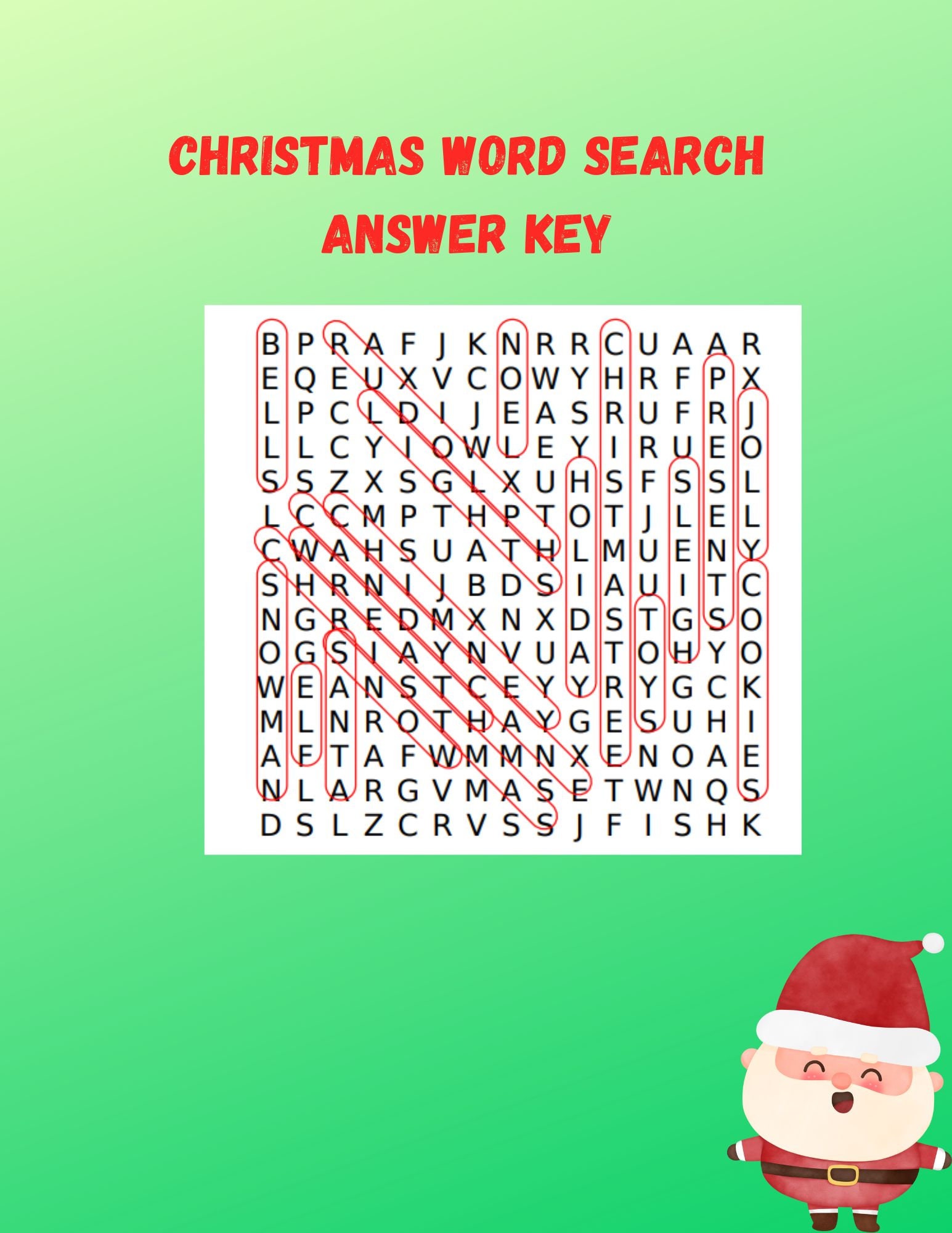 Christmas Word Search Printable Christmas Game Xmas Word Etsy UK