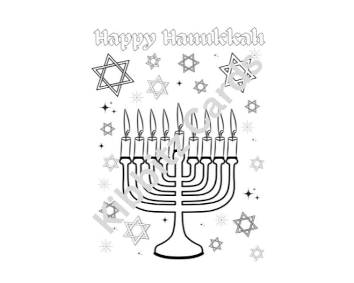 Hanukkah Coloring Pages Jewish Holiday Activity Book Digital - Etsy