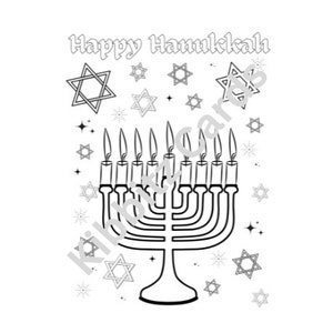 Hanukkah Coloring Pages, Jewish Holiday Activity Book, Digital Download ...