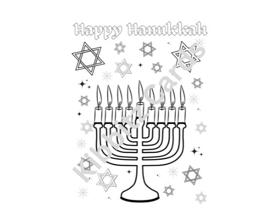 Hanukkah Coloring Pages Jewish Holiday Activity Book Digital - Etsy