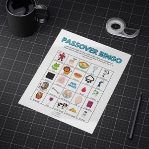 10 Printable Passover Bingo Cards | Children's Passover Activity Kit ...