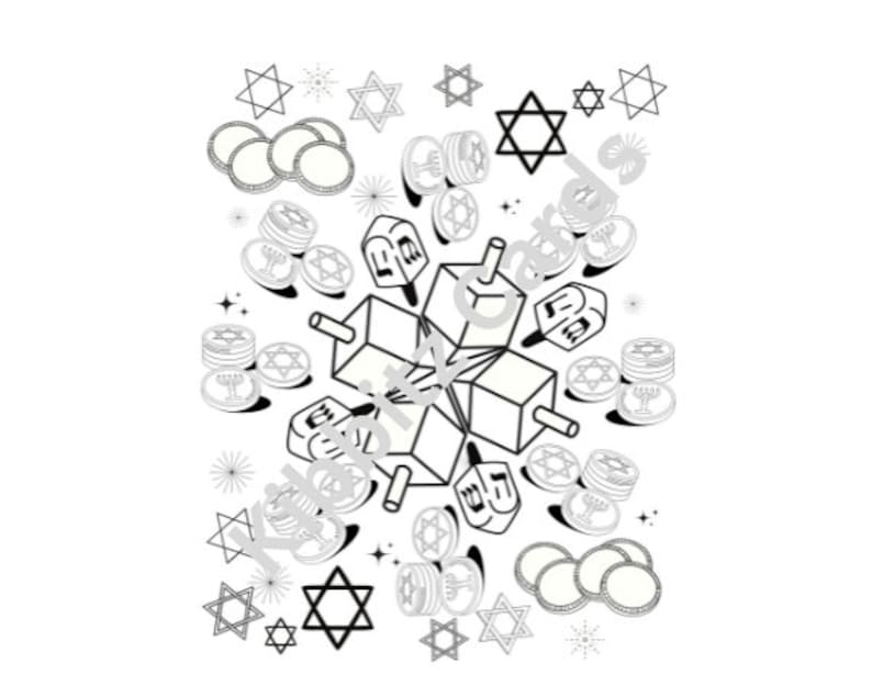 Hanukkah Coloring Pages Jewish Holiday Activity Book Digital - Etsy